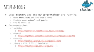 Blockchain Coding Dojo - BlockchainHub Graz | PPT