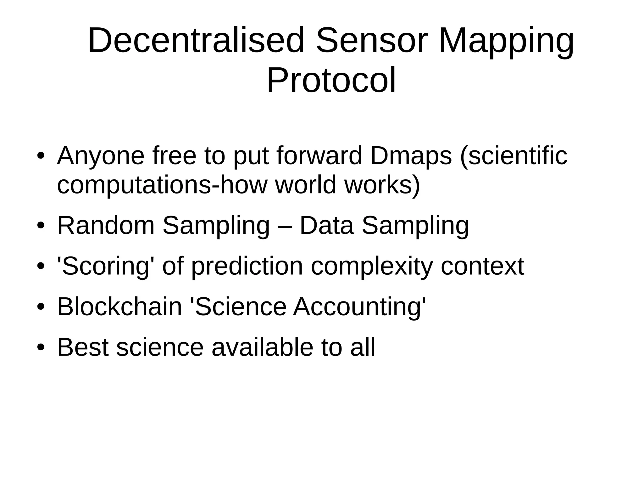 Peer to Peer Science - Dsensor.org
