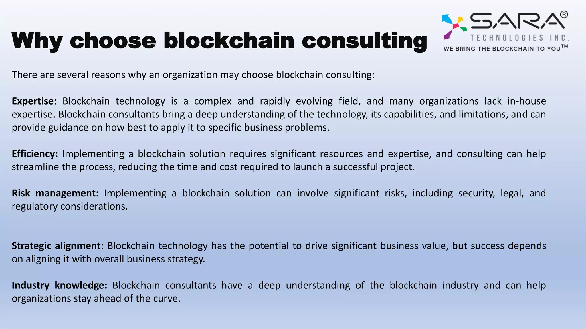 blockchain consulting | PPTX