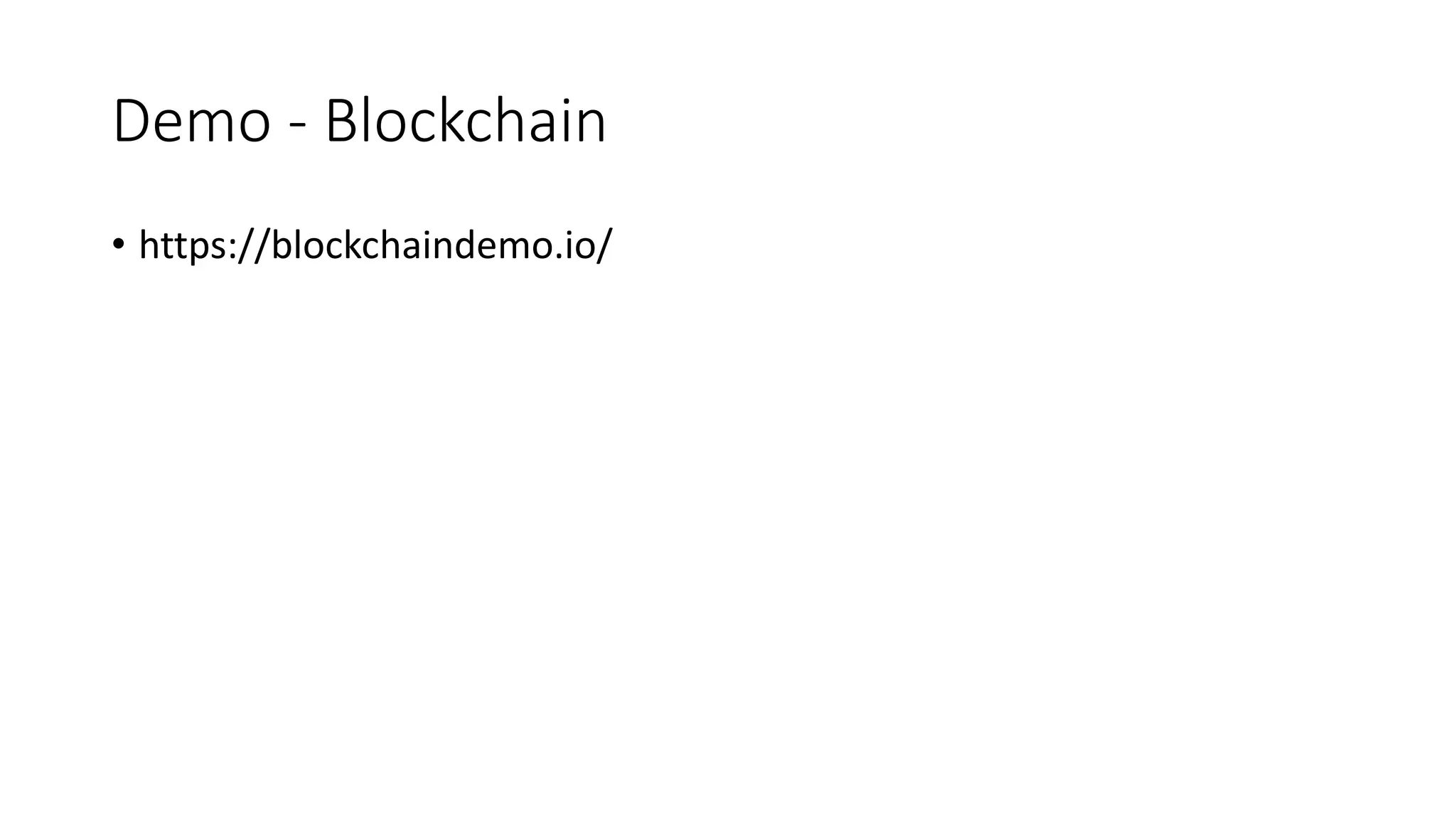 Blockchain demo | PPTX