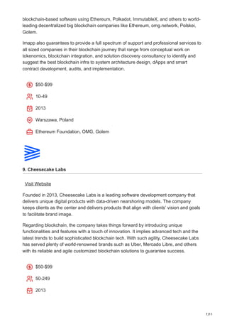 Top Blockchain Development companies - SoluLab | PDF
