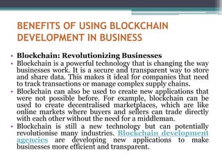 Blockchain Development Services |MNB SOFT SOLUTION | PPT