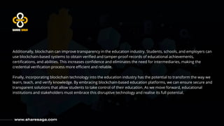 Blockchain Development for Education Sector | PDF