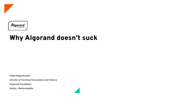 Algorand Presentation | PPT