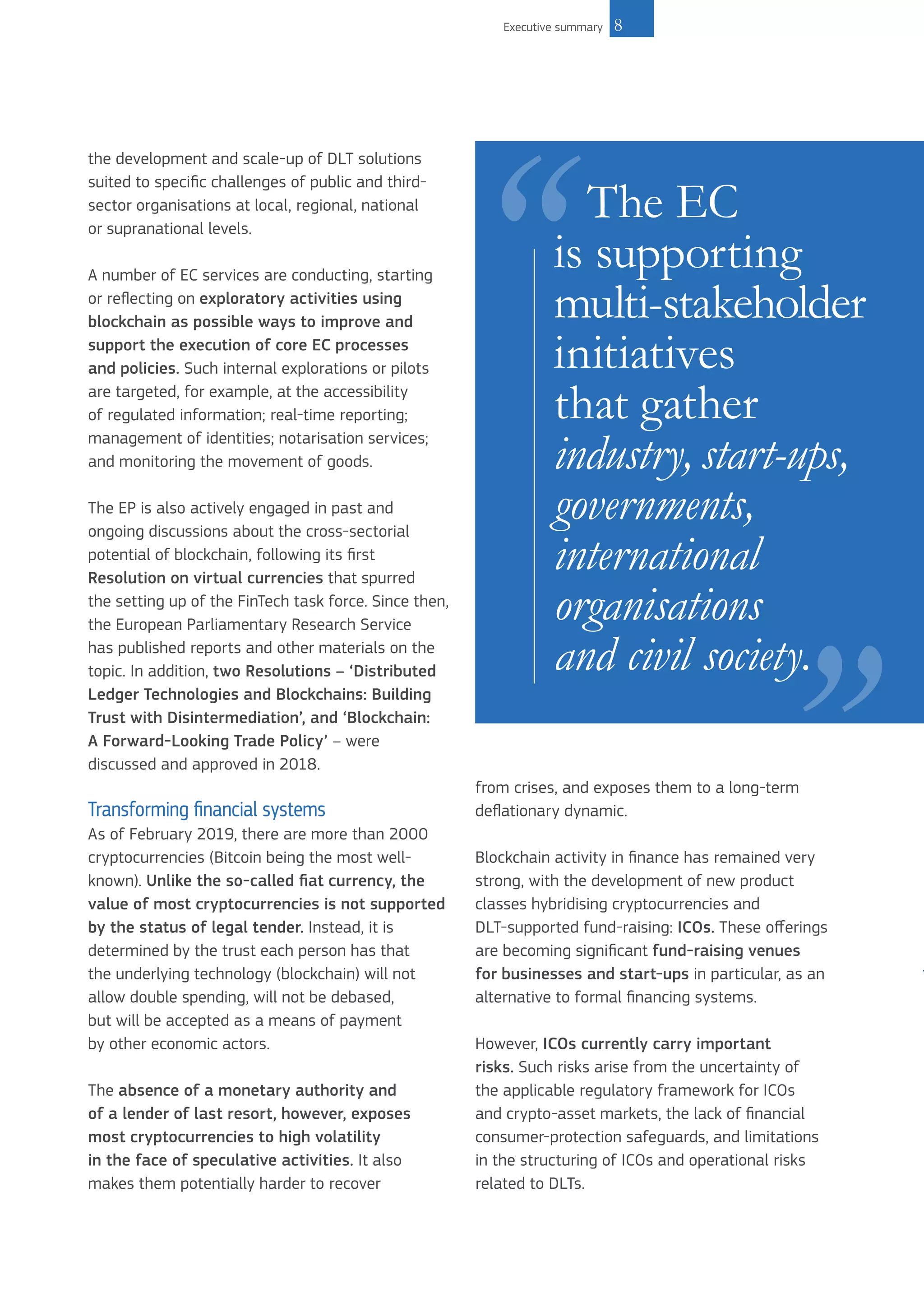 BLOCKCHAIN NOW AND TOMORROW ASSESSING MULTIDIMENSIONAL IMPACTS OF DISTRIBUTED LEDGER ...