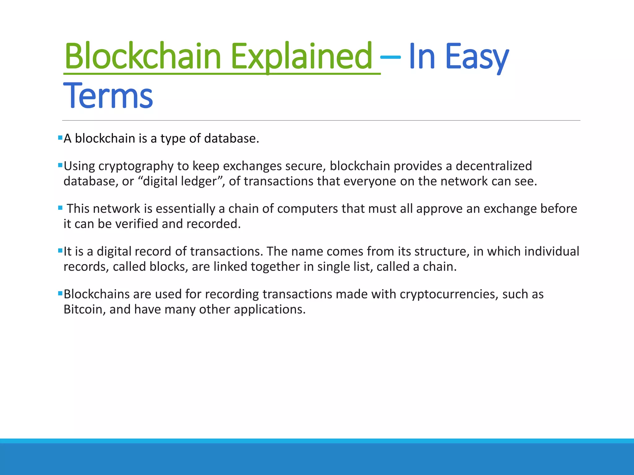 Blockchain Explained | PPT