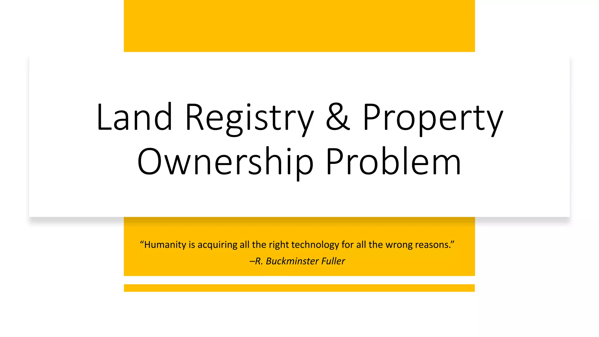 Blockchain FinTech App | Land Registry | PPTX