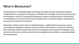 Blockchain for automation | PPT