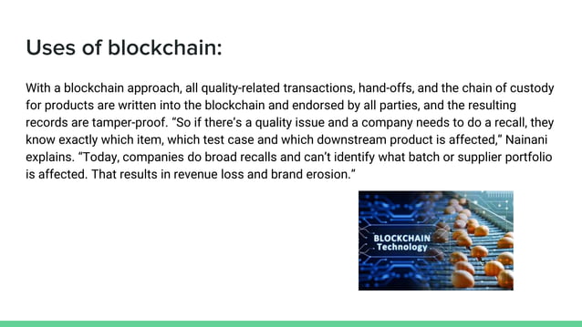 Blockchain for automation | PPT