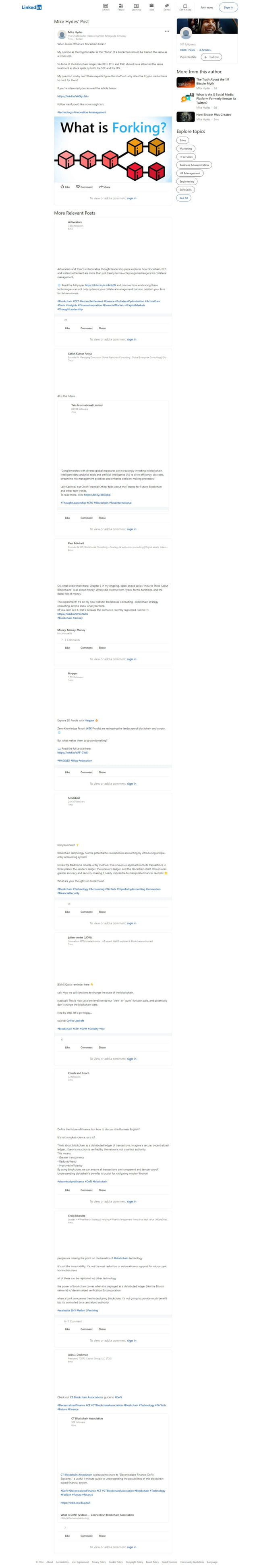 This is a Copy of My Blockchain Forks LinkedIn Post | PDF