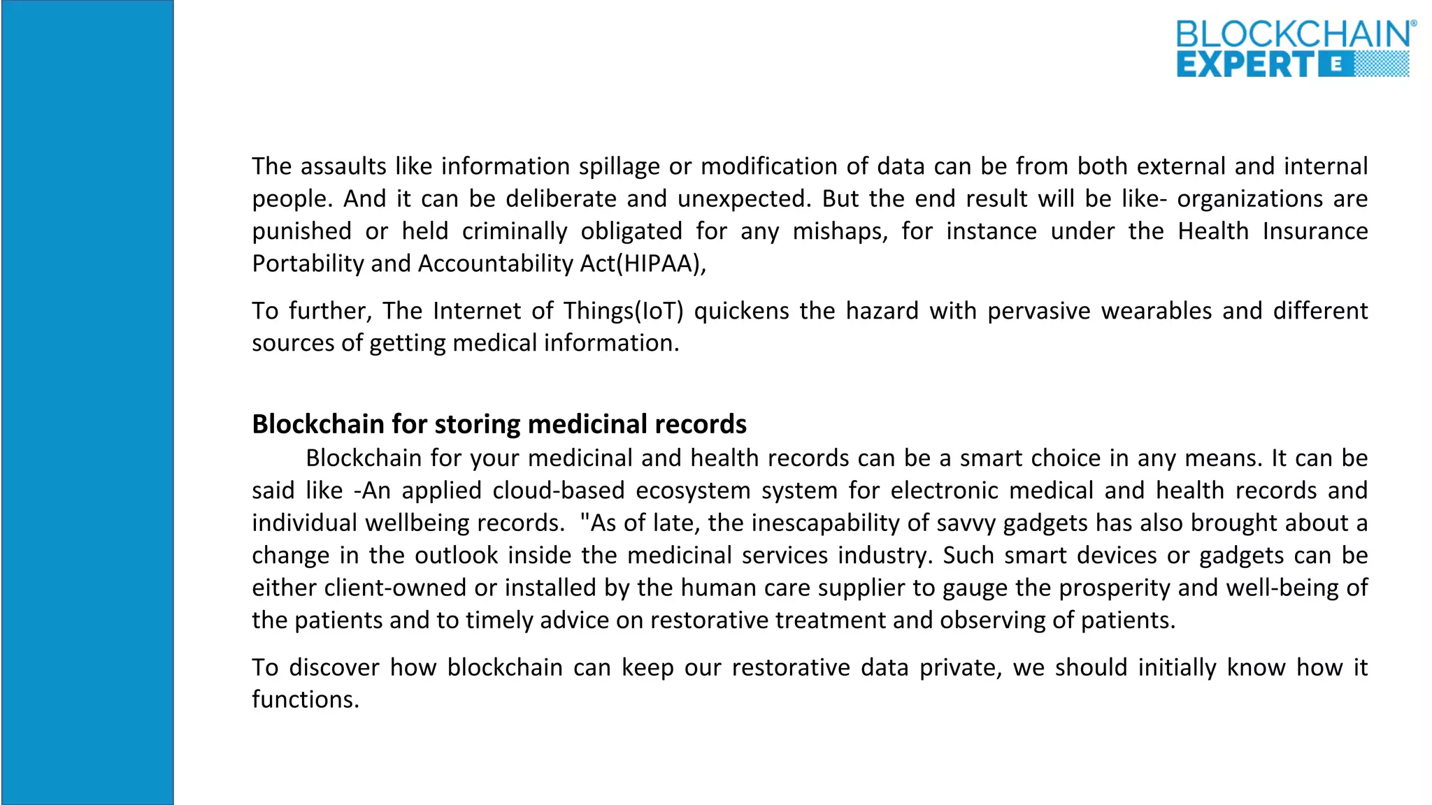 Blockchain for medical records | PDF