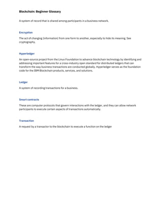 Blockchain glossary en | PDF