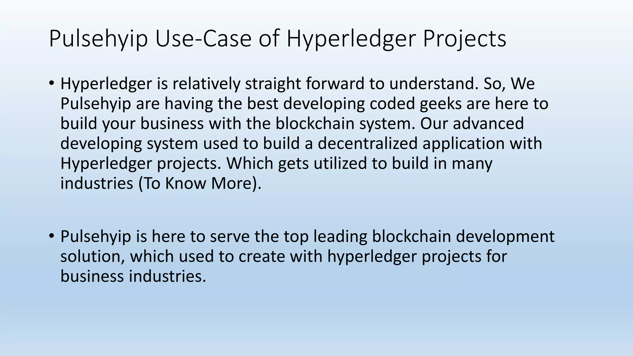 Blockchain Hyperledger Development | PPT