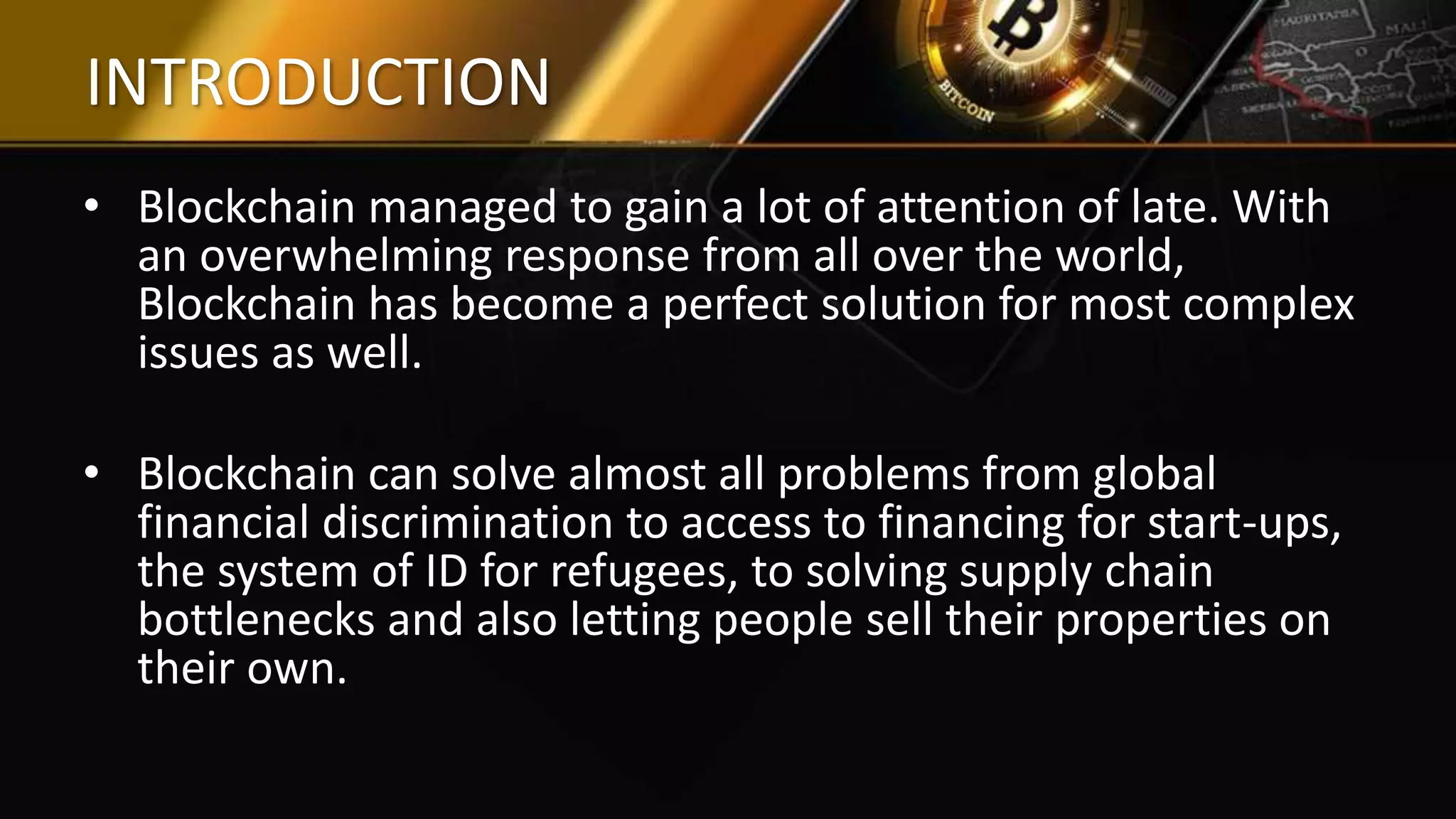 Blockchain implications on global business ecosystem | PPT