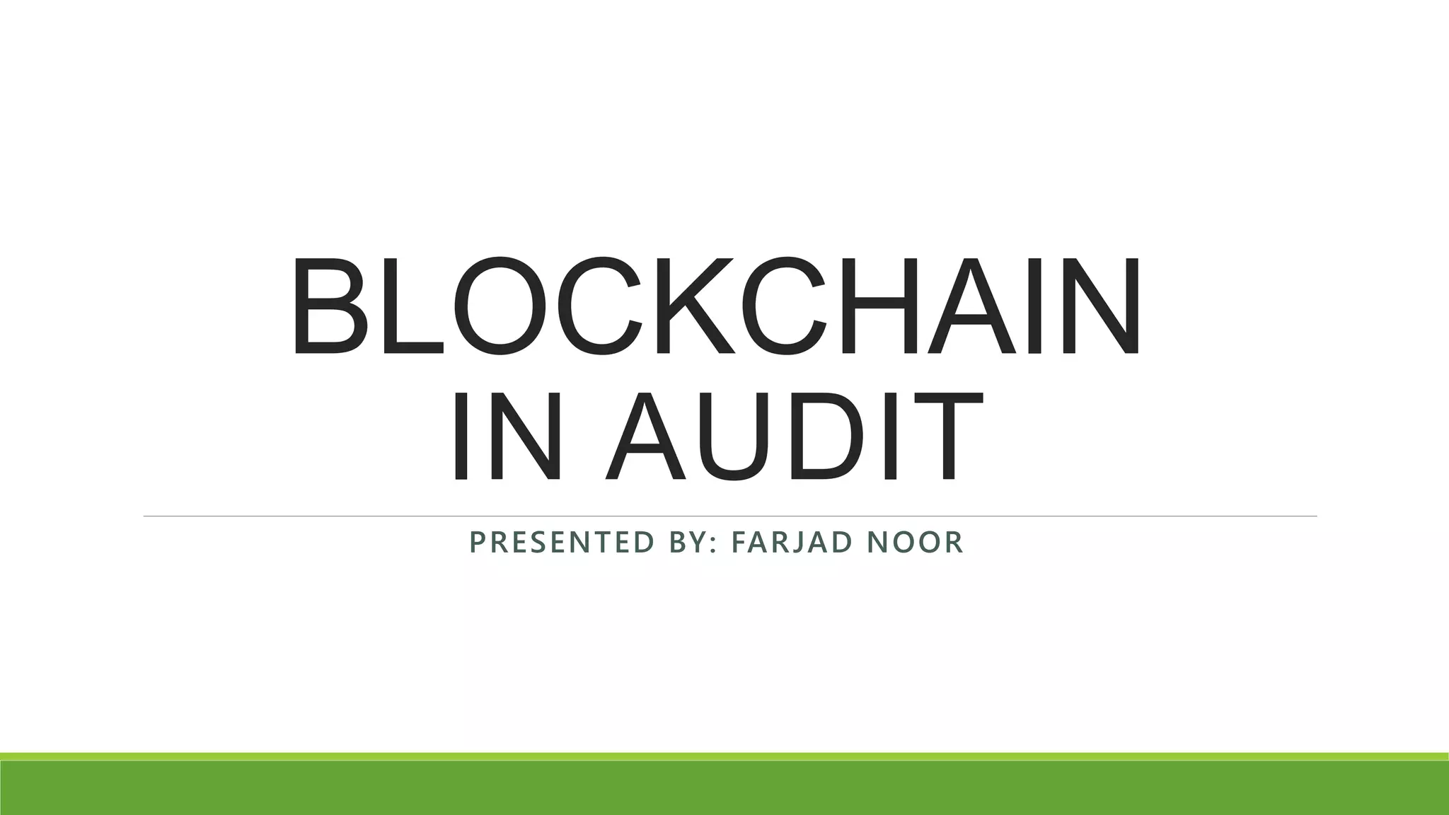 Blockchain in Audit | PPTX