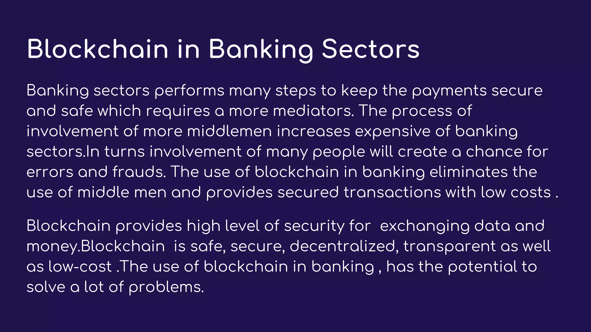 Blockchain in banking | PPTX