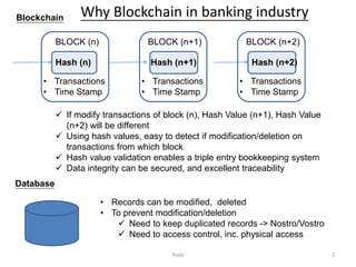 Block chain in banking industry | PPTX