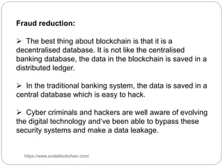 Blockchain in banking sector | PPTX