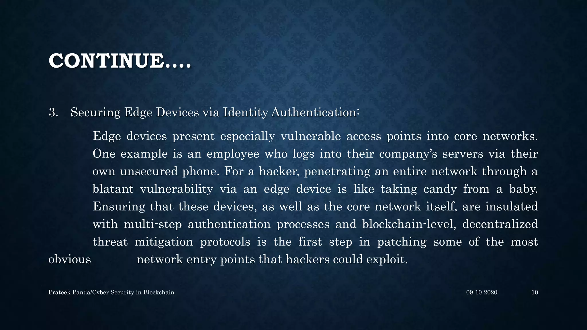 Blockchain in cyber security | PPTX