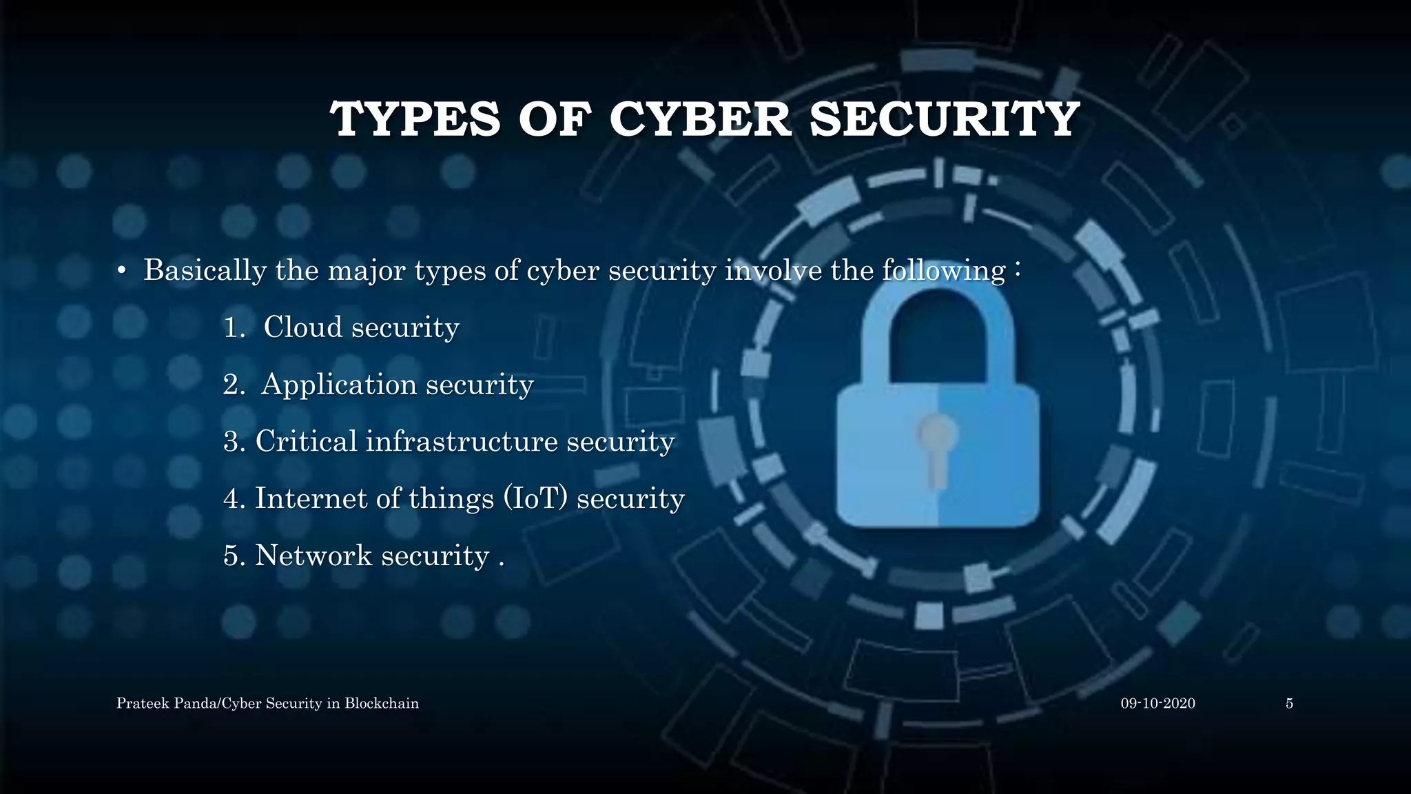 Blockchain in cyber security | PPTX