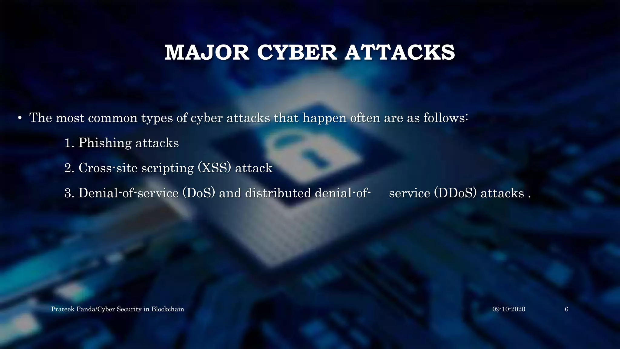 Blockchain in cyber security | PPTX