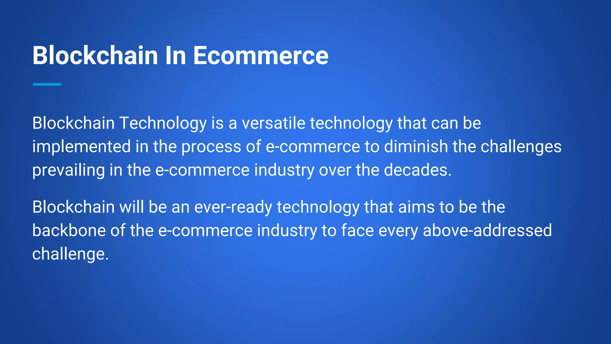 Blockchain in ecommerce | PPT