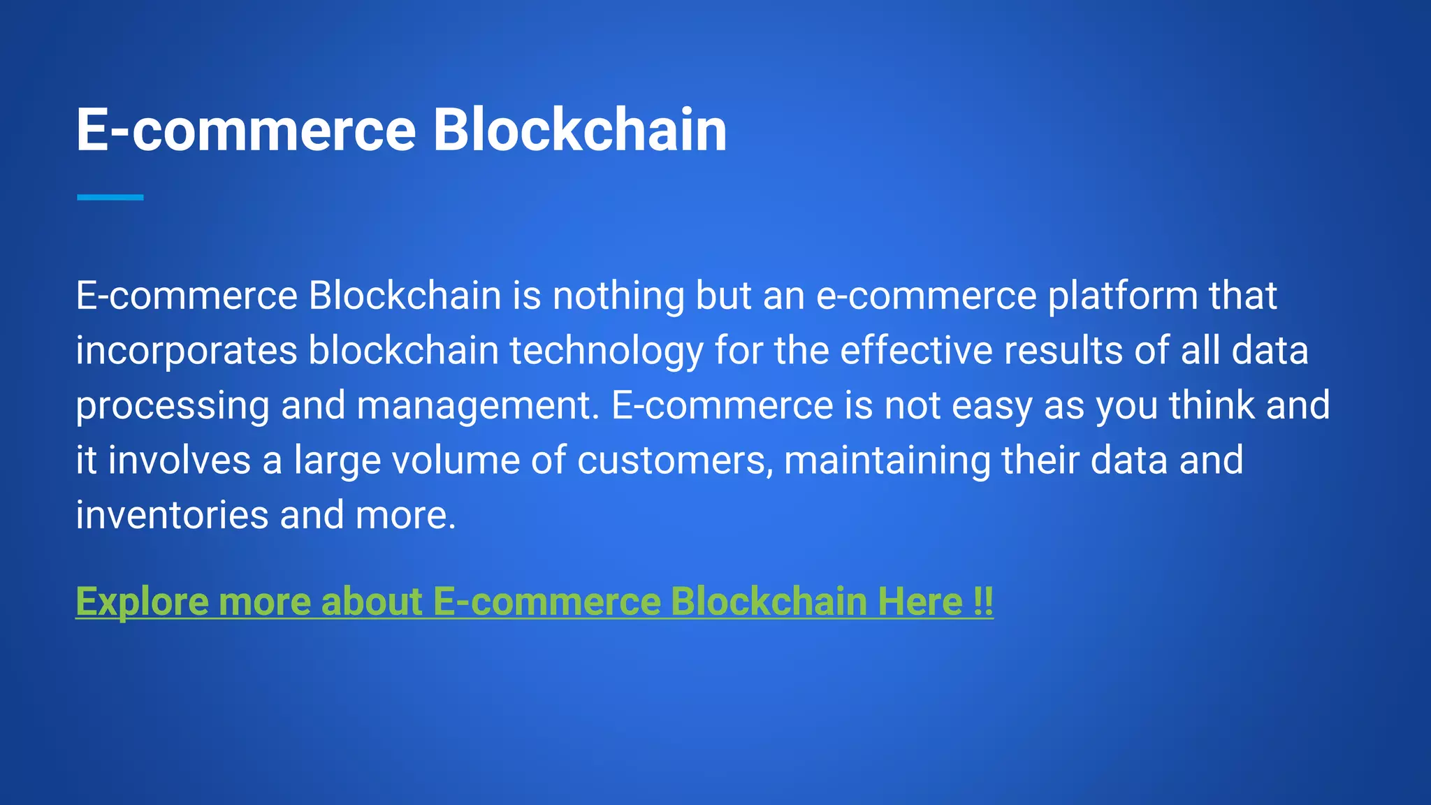 Blockchain in ecommerce | PPT
