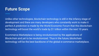 Blockchain in ecommerce | PPT