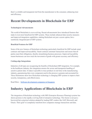 Blockchain in ERP | PDF | Technology Industry | Industries