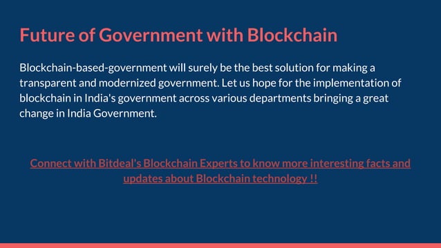Blockchain in government | PPT