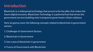 Blockchain in government | PPT