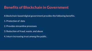 Blockchain in government | PPT