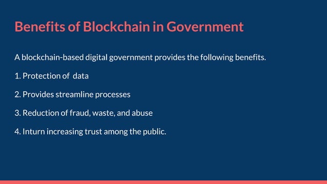 Blockchain in government | PPT