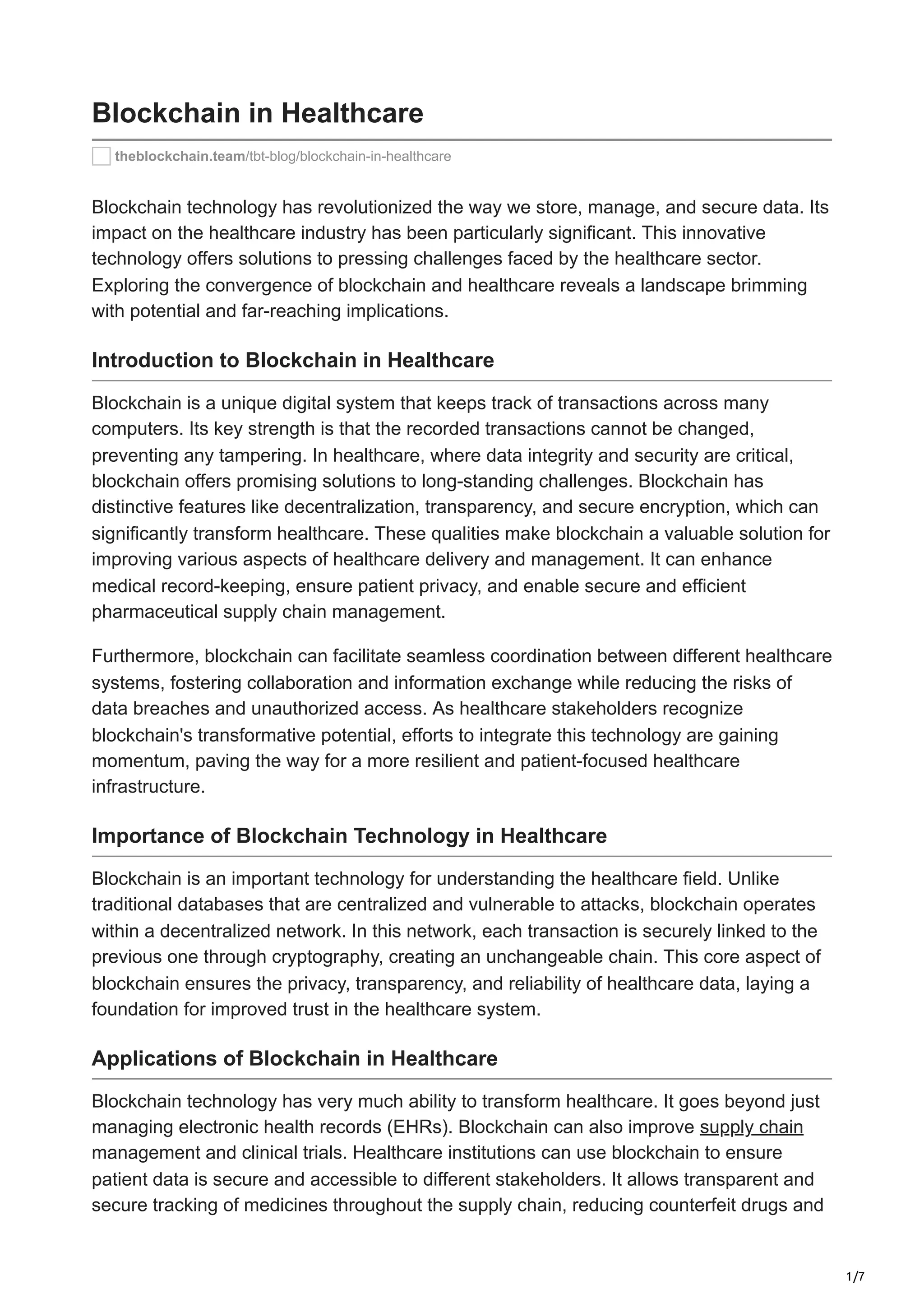 Blockchain in Healthcare - An Overview.pdf