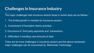 Blockchain in insurance | PPTX