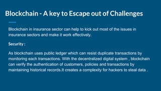 Blockchain in insurance | PPTX