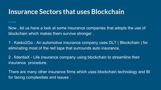 Blockchain in insurance | PPTX