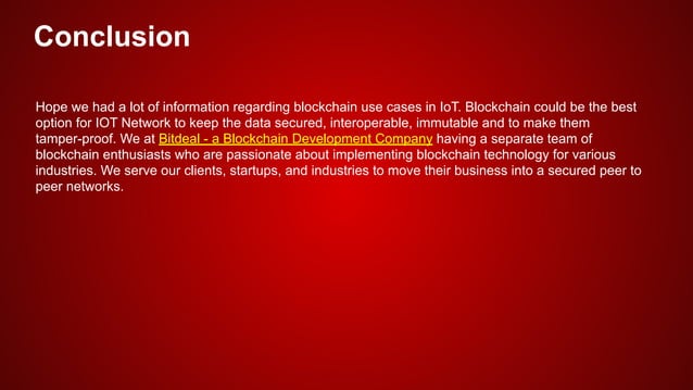 Blockchain Technology In IOT | PDF