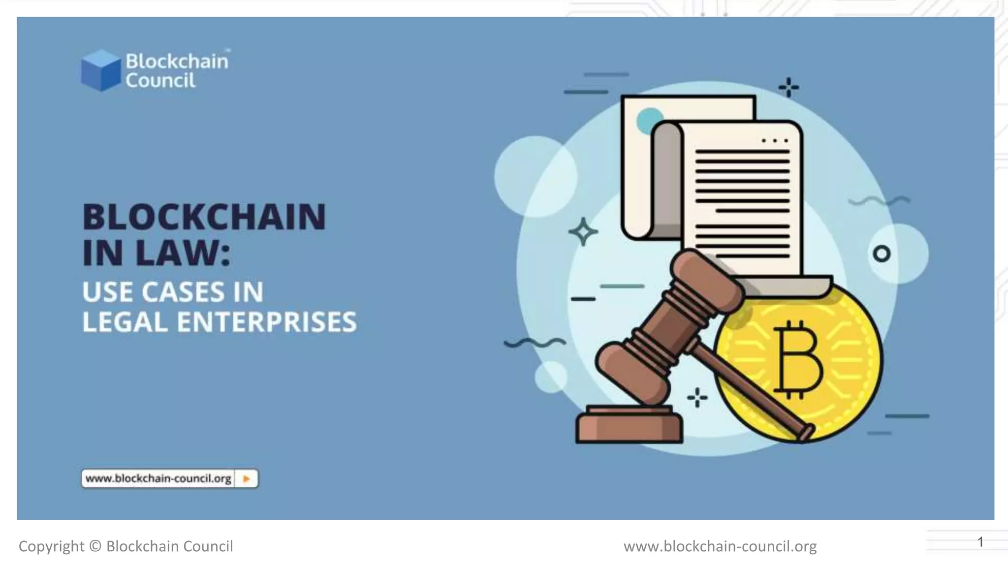 Blockchain In Law Use Cases In Legal Enterprises | PPTX