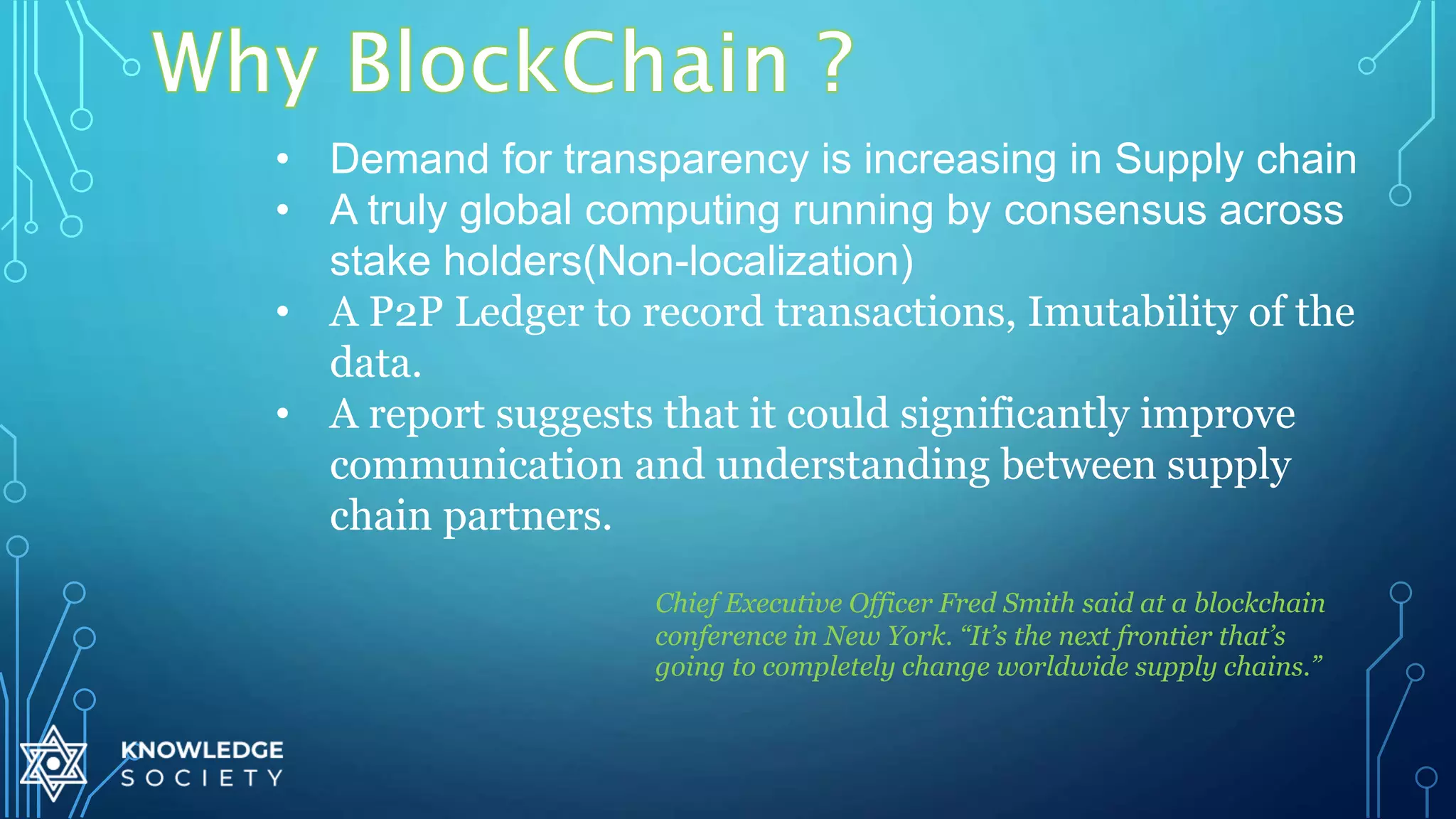 Why Logistics use blockchain | PPTX