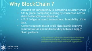 Why Logistics use blockchain | PPTX