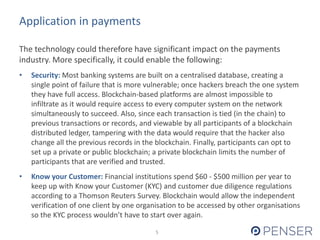 Blockchain applications in payments and fintech | PPT