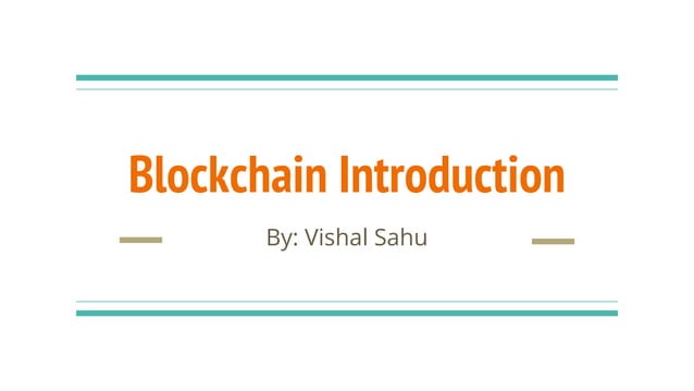 An Introduction to Blockchain | PDF