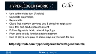 Blockchain, Hyperledger fabric & Hyperledger cello | PPTX