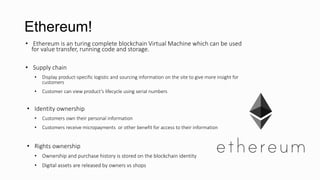 Blockchain in E-Commerce | PPTX