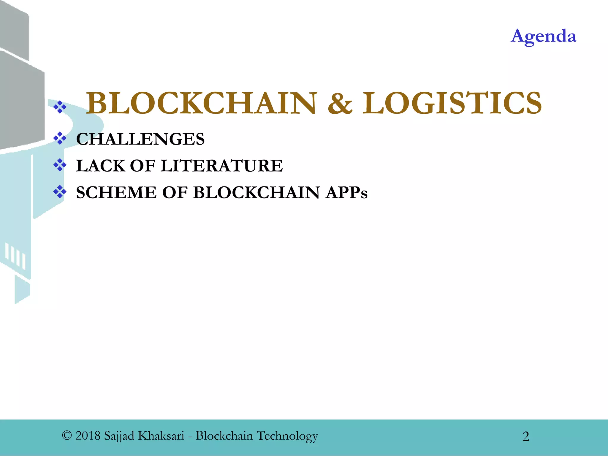 Blockchain @ Logistics | PPT