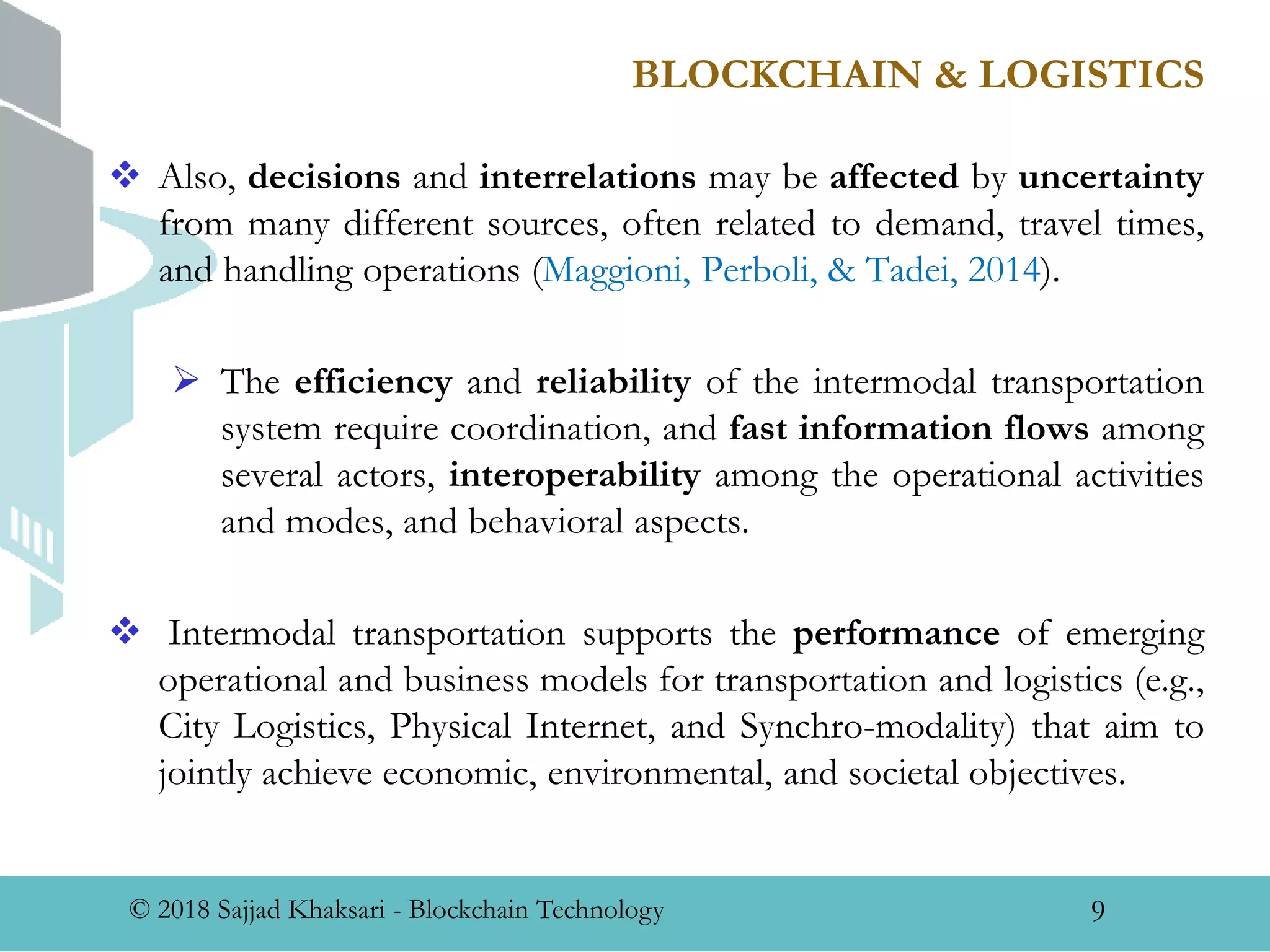 Blockchain @ Logistics | PPT