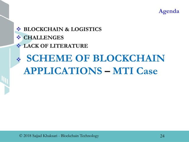 Blockchain @ Logistics | PPT