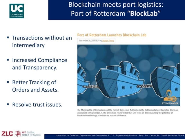 Blockchain logistics transportation | PPTX