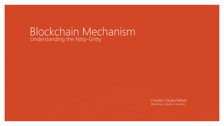 Blockchain mechanism for IET Mauritius Network | PPT